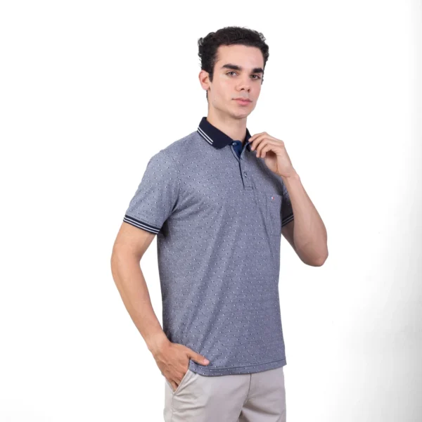 Polo MC Box Mini Jacquard Etiqueta Azul PC-6220PO – Pierre Cardin Hombres
